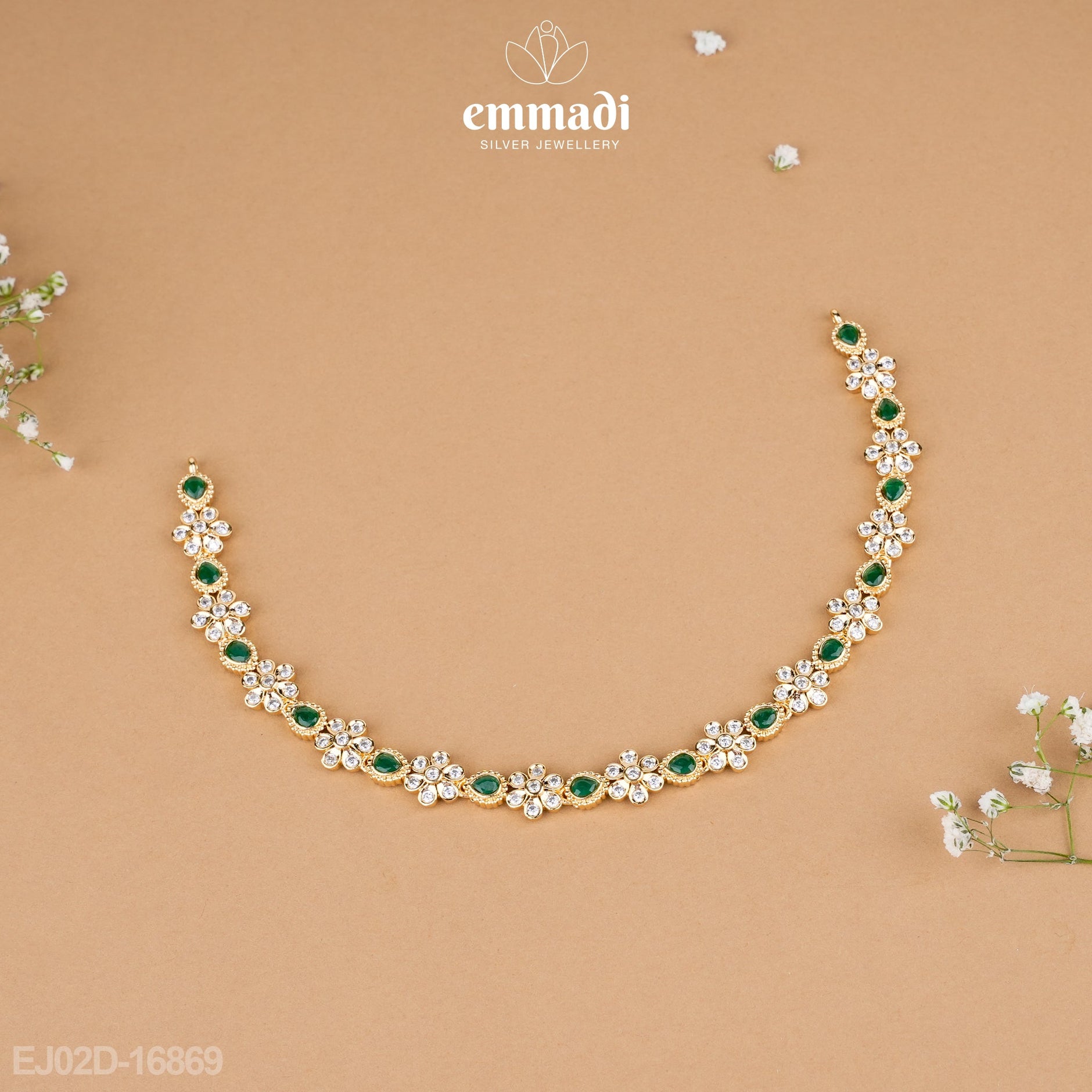 Necklace - Gold plated stone @ – Emmadi Silver Jewellery