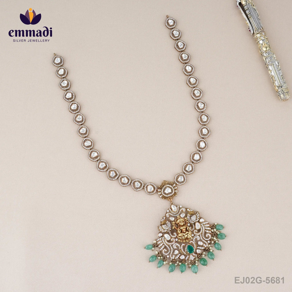 Long Necklace - Alankara (Nakshi Victorian) With Set @ – Emmadi Silver ...
